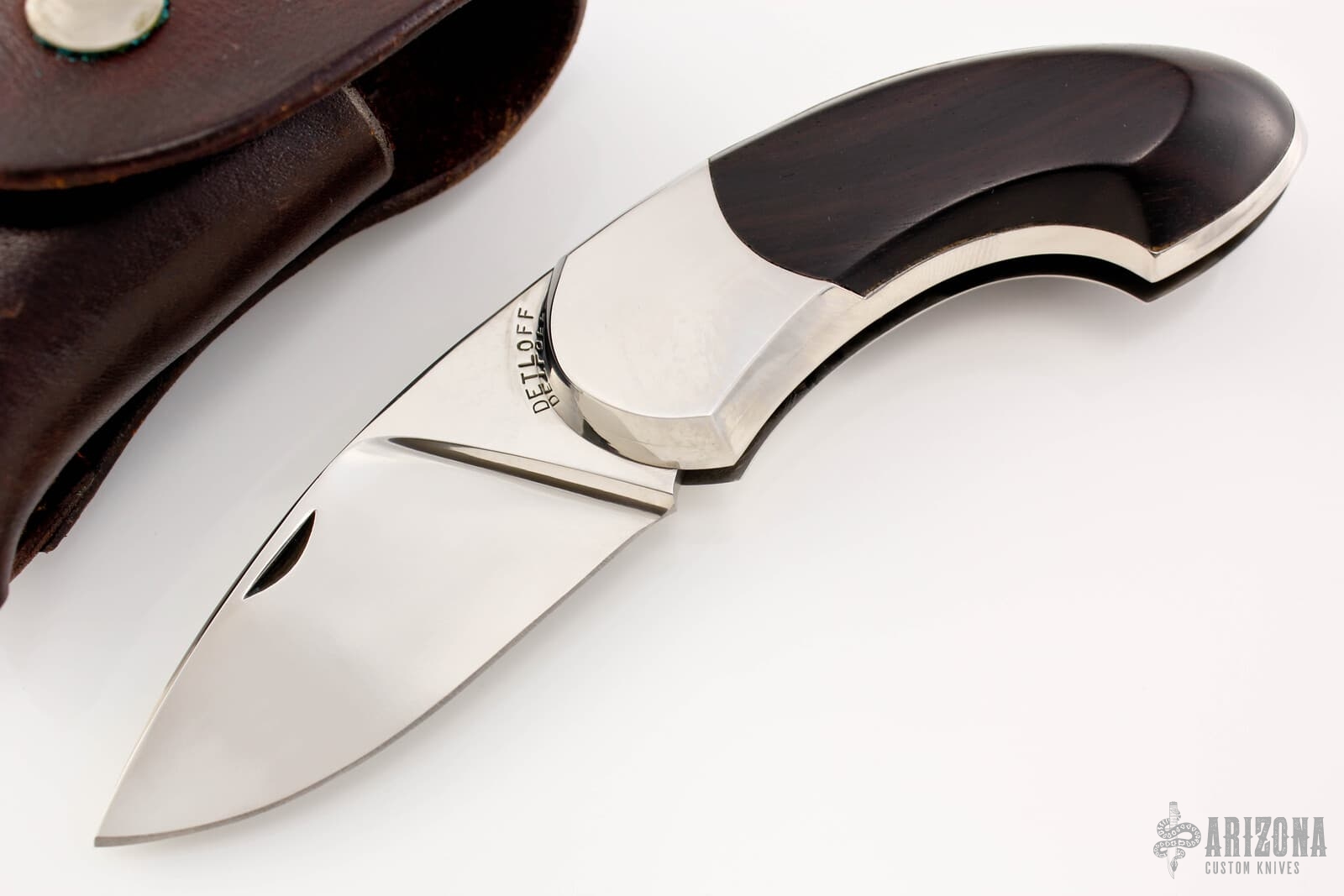 Ebony Mid Lock - Arizona Custom Knives