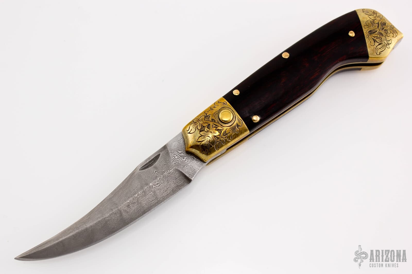 Engraved Button Lock - Arizona Custom Knives