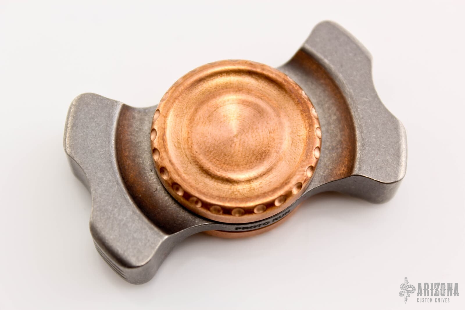 Fidget Spinner - Copper over Titanium - Arizona Custom Knives