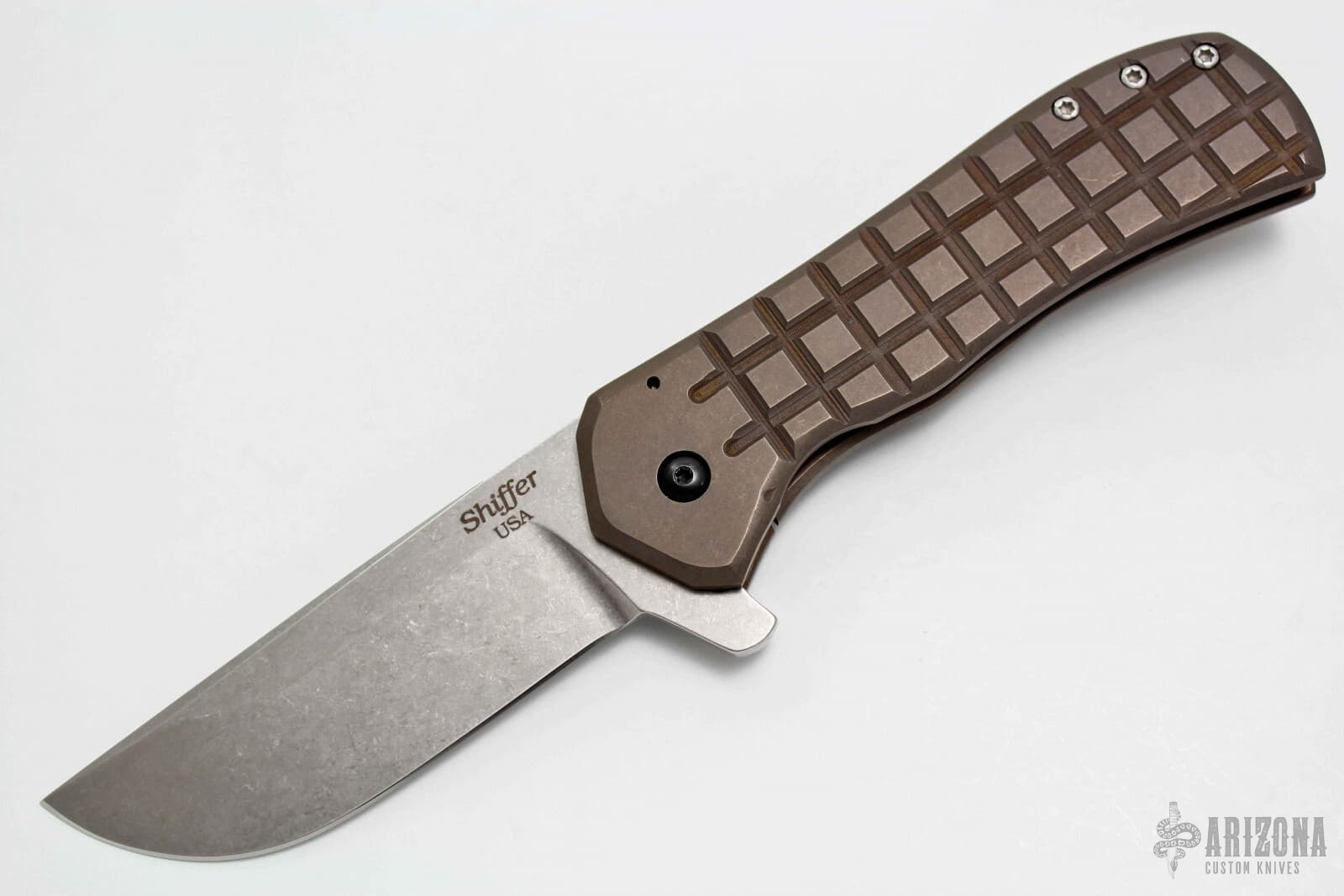 Field Grade Recon - Ti Backspacer - Frag Pattern - Arizona Custom Knives