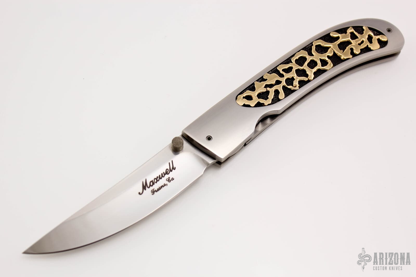 Gent's Linerlock - Gold Inlays - Arizona Custom Knives