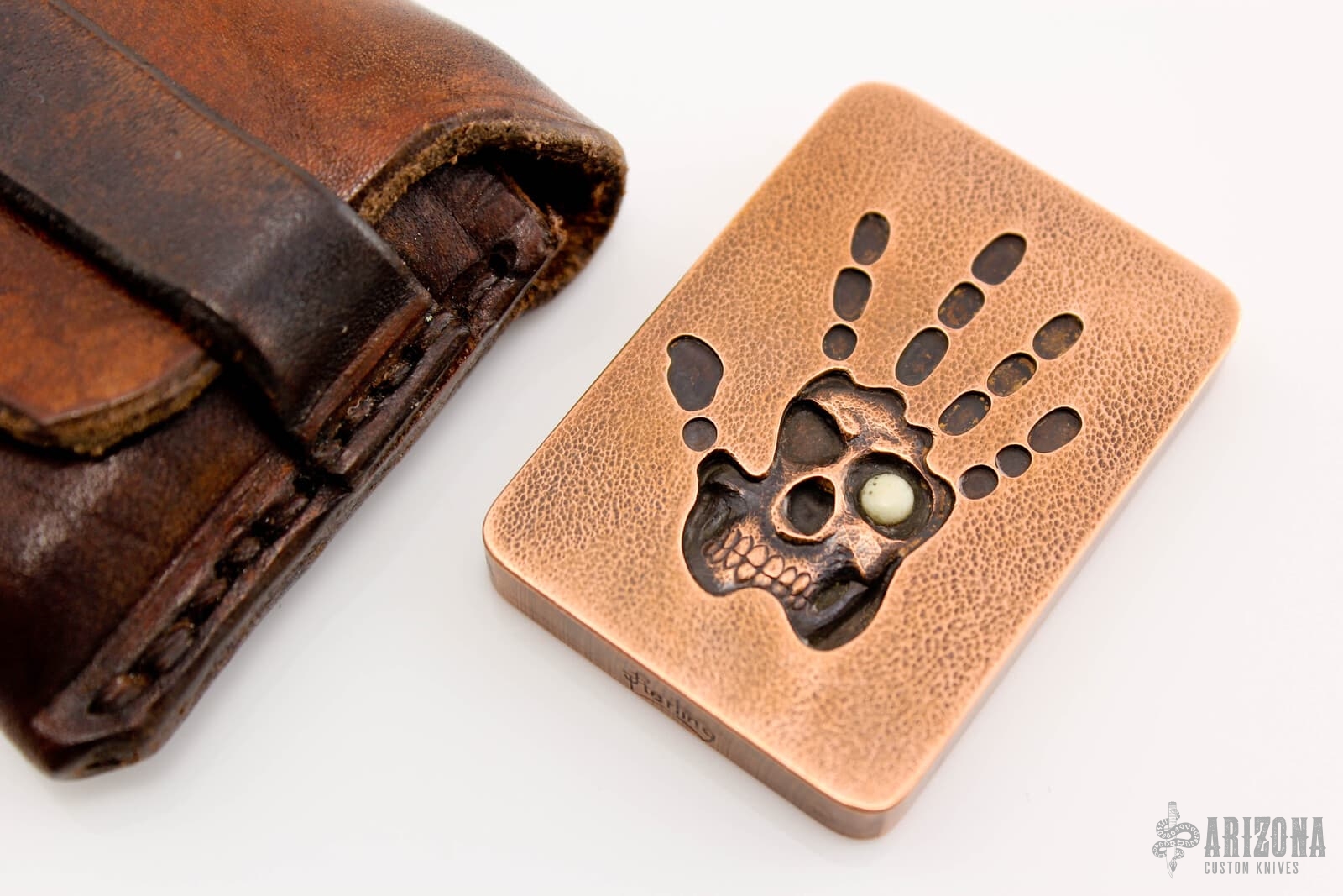 Handprint Skull Worry Stone - Arizona Custom Knives