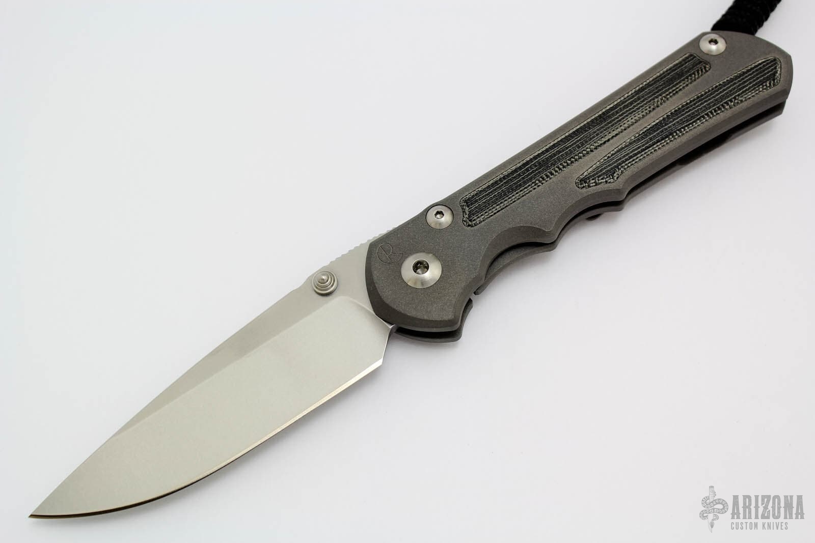 Large Sebenza 25 - Black Canvas Micarta Inlay - Arizona Custom Knives