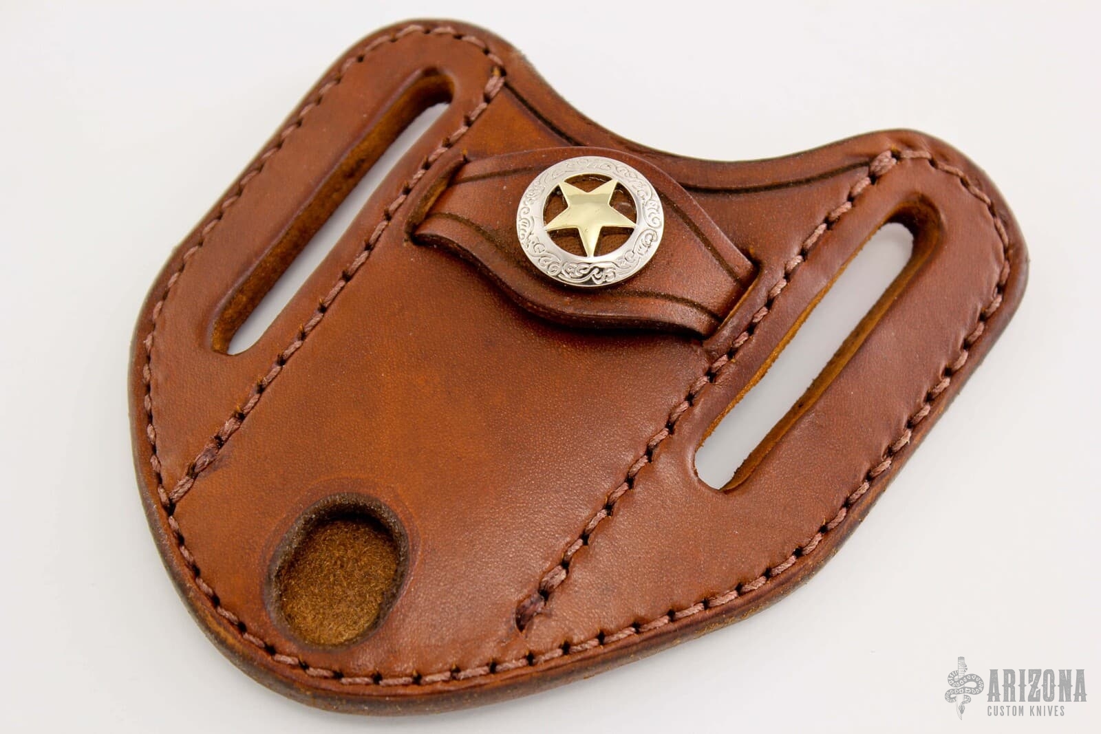 Leather Belt Sheath - Canted Carry - Arizona Custom Knives