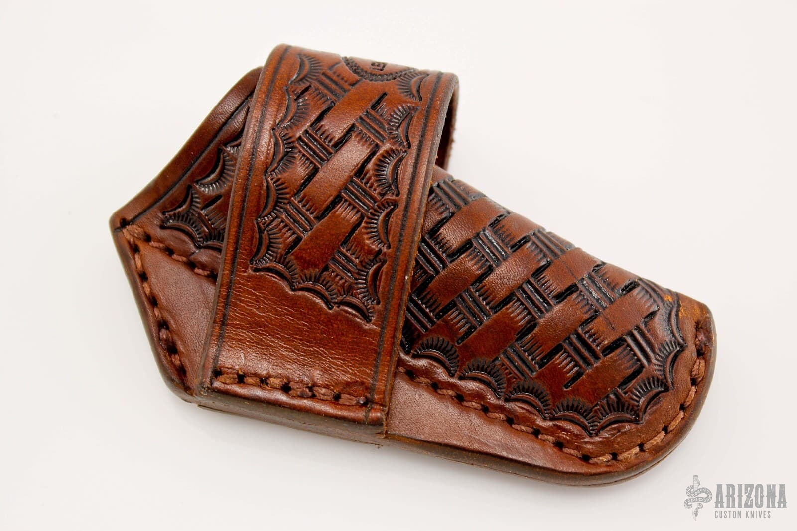 Leather Belt Sheath - Horizontal Carry - Arizona Custom Knives