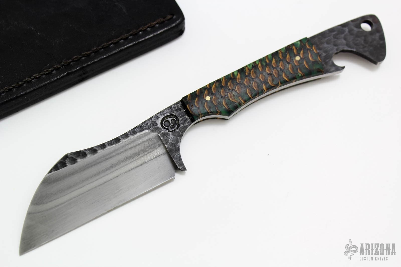 Lime Cutter w/ Bottle Opener and Dirty Hamon - Arizona Custom Knives