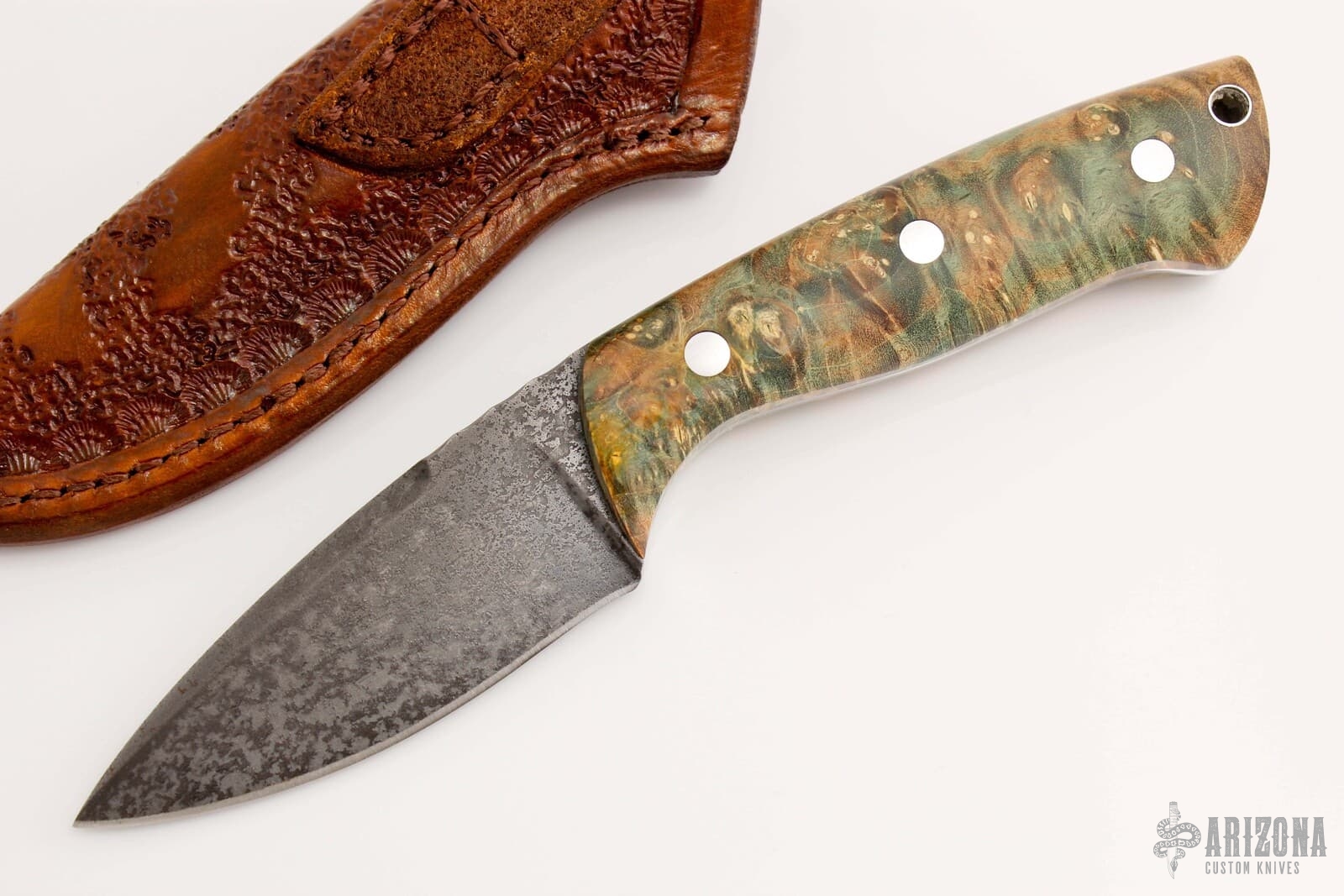 Maple Burl Hunter - Arizona Custom Knives