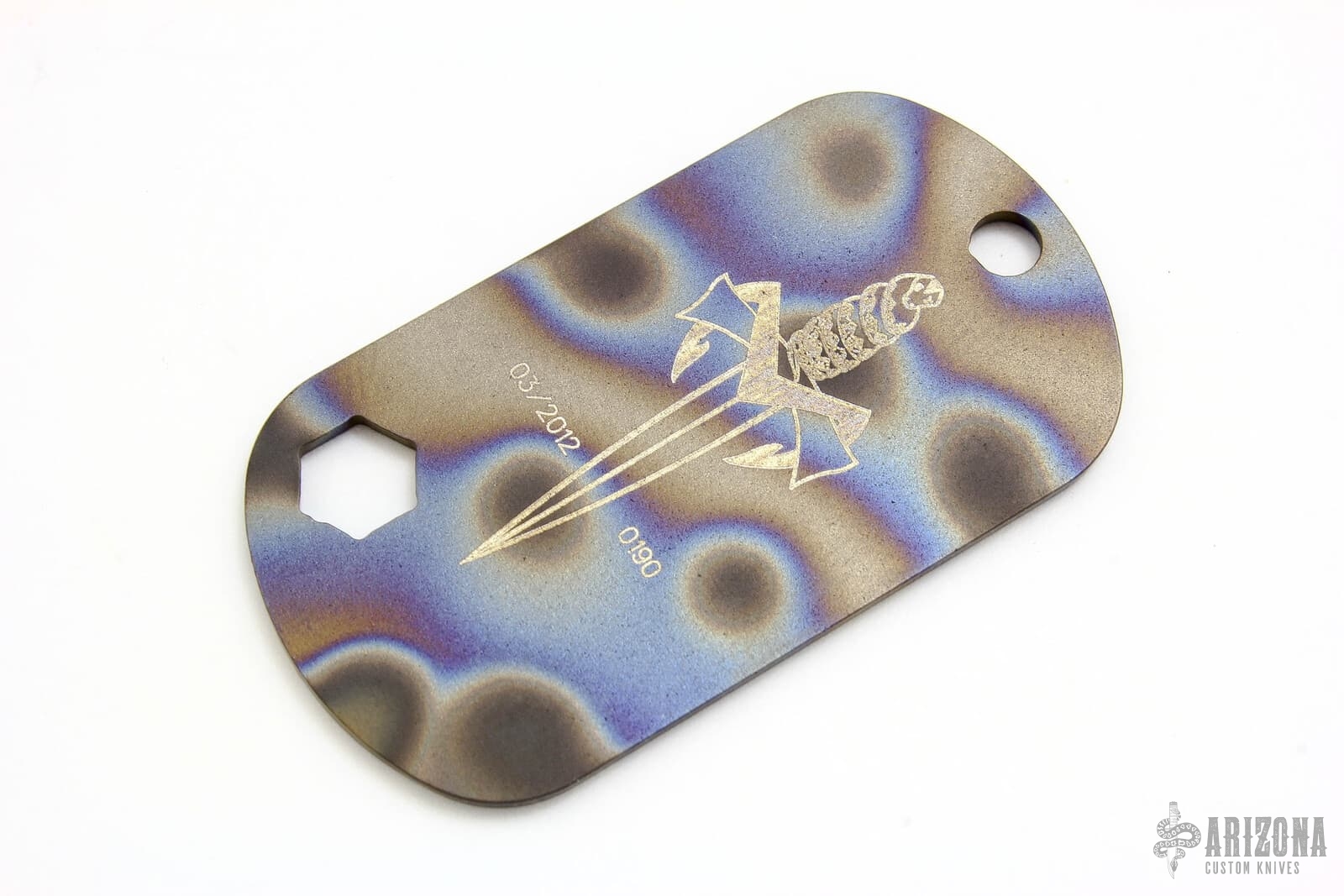 Marfione Custom Knives Dog Tag - Arizona Custom Knives
