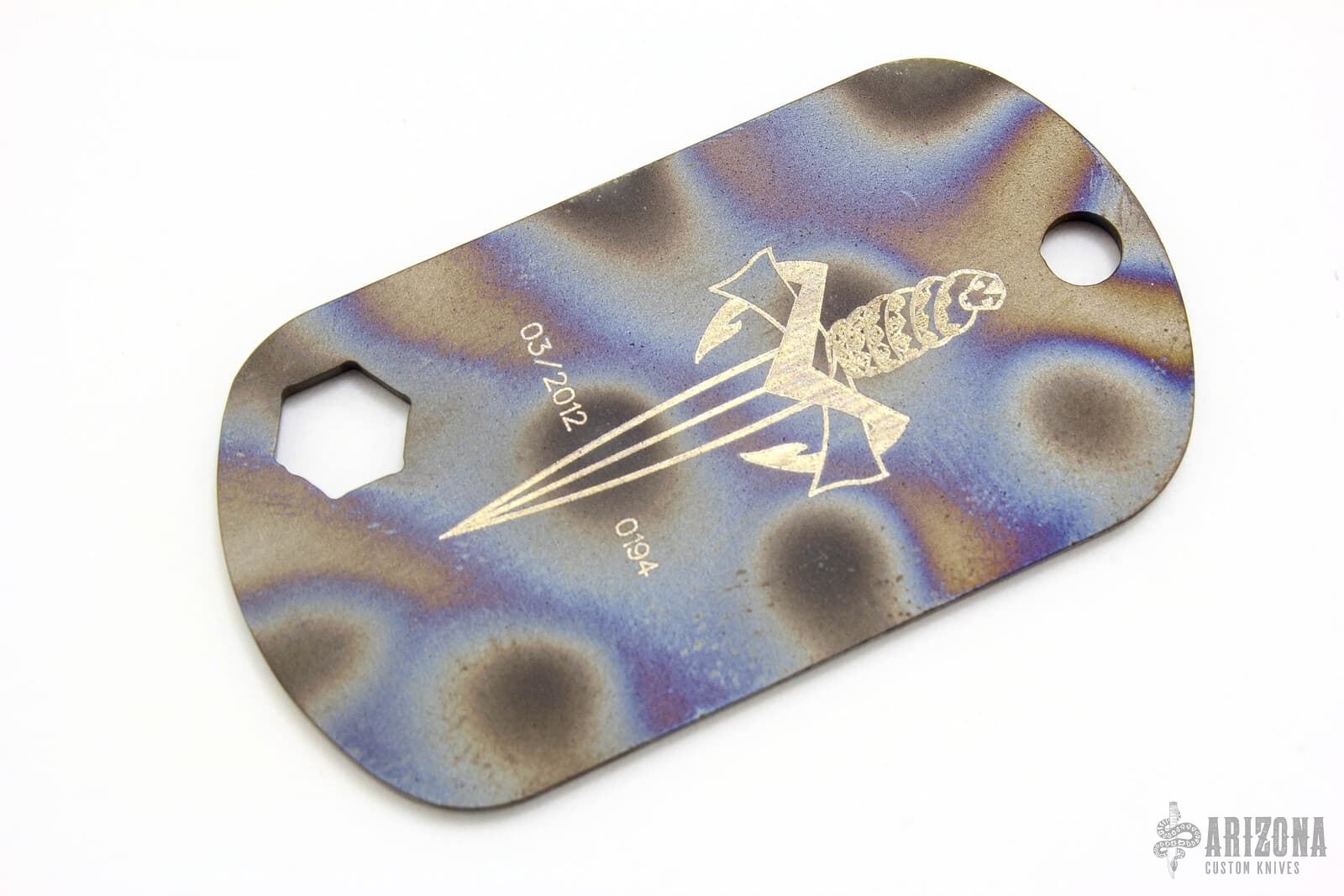 Marfione Custom Knives Dog Tag - Arizona Custom Knives
