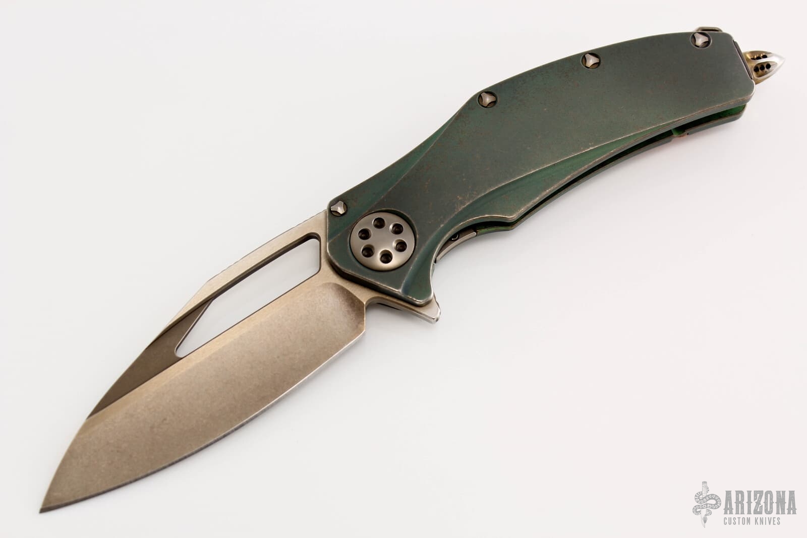 Mini Matrix-R - Antique Green - Arizona Custom Knives