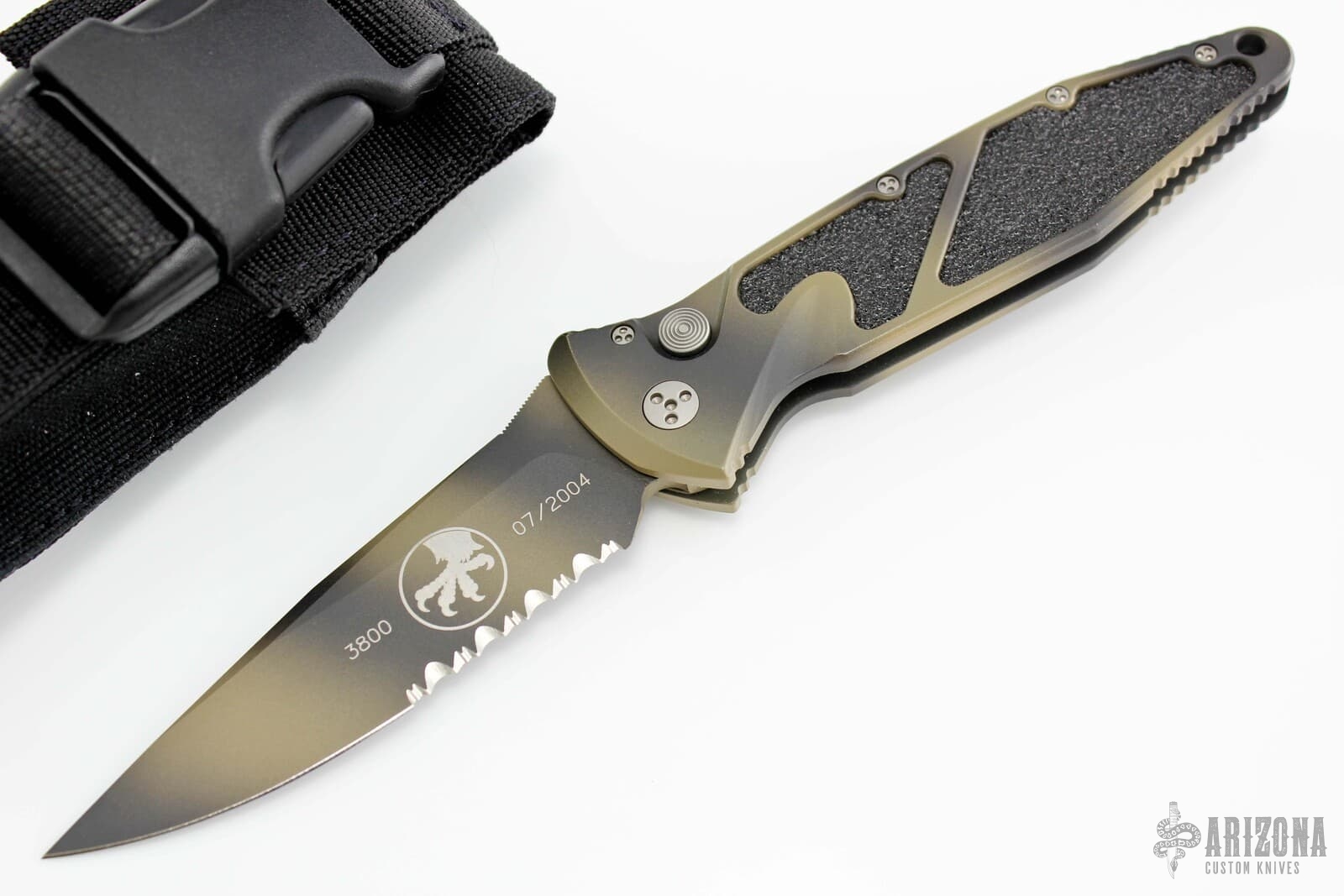 Mini Socom Elite Auto Tan Camo 07/2004 - Arizona Custom Knives