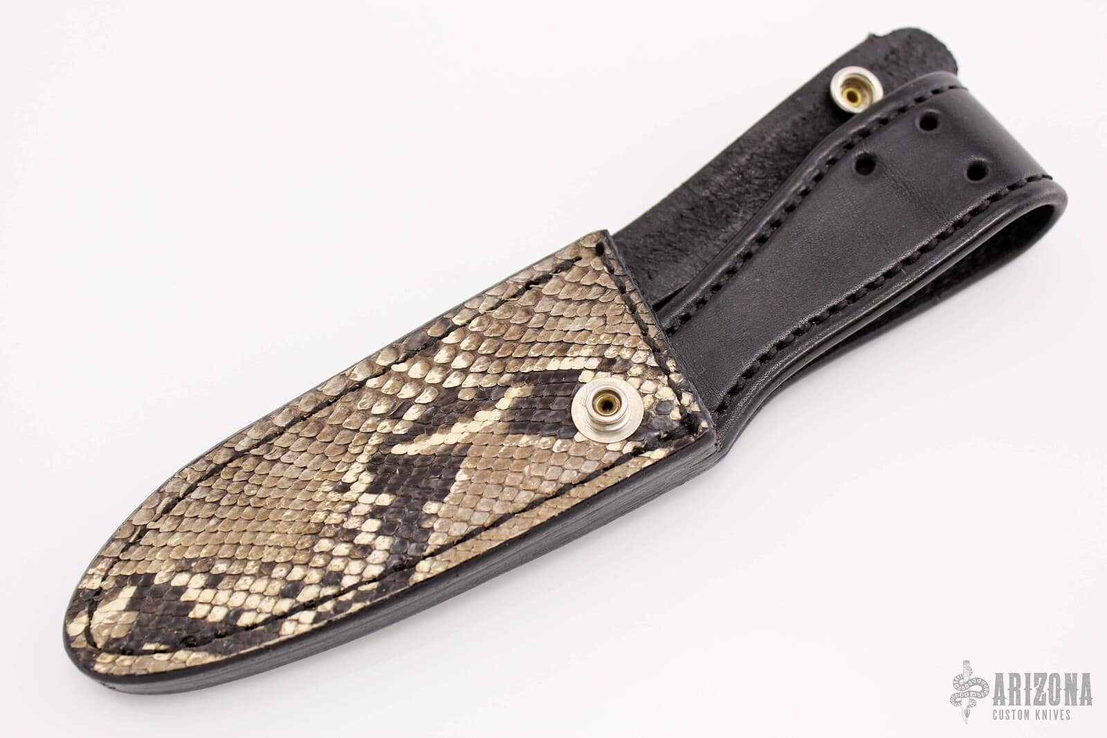 Model 8/5/26 Sheath - 4" Blade - Snake Skin - Arizona Custom Knives