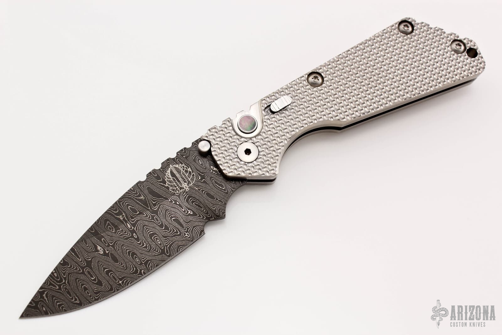 Pro-Strider SnG Custom - Damascus - Arizona Custom Knives