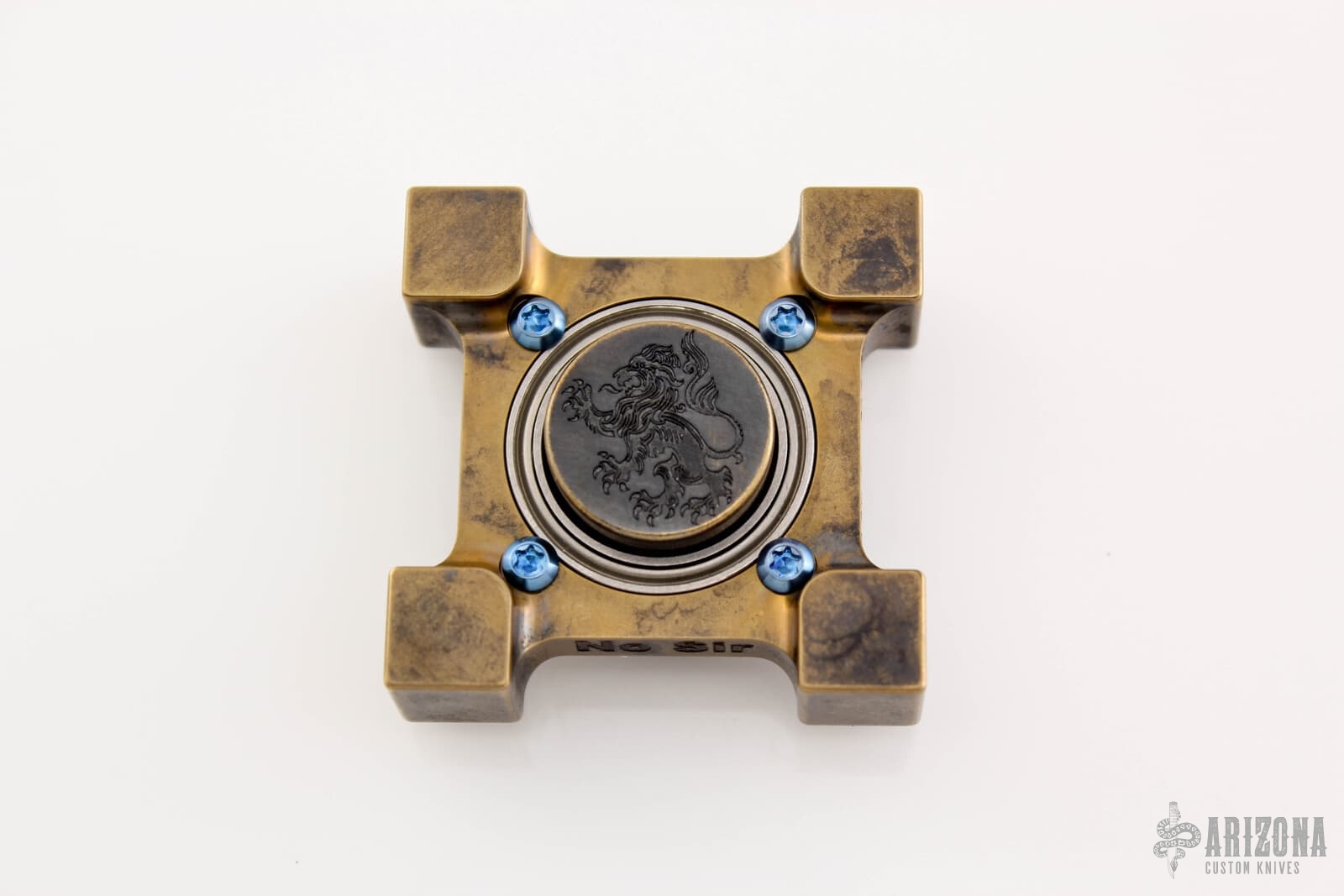 RingSpin with Rampant Lion Slug - Arizona Custom Knives