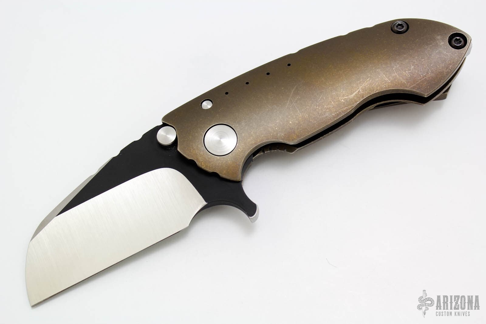 S-90 Flipper - Full Ti Wharncliffe Flipper - Arizona Custom Knives