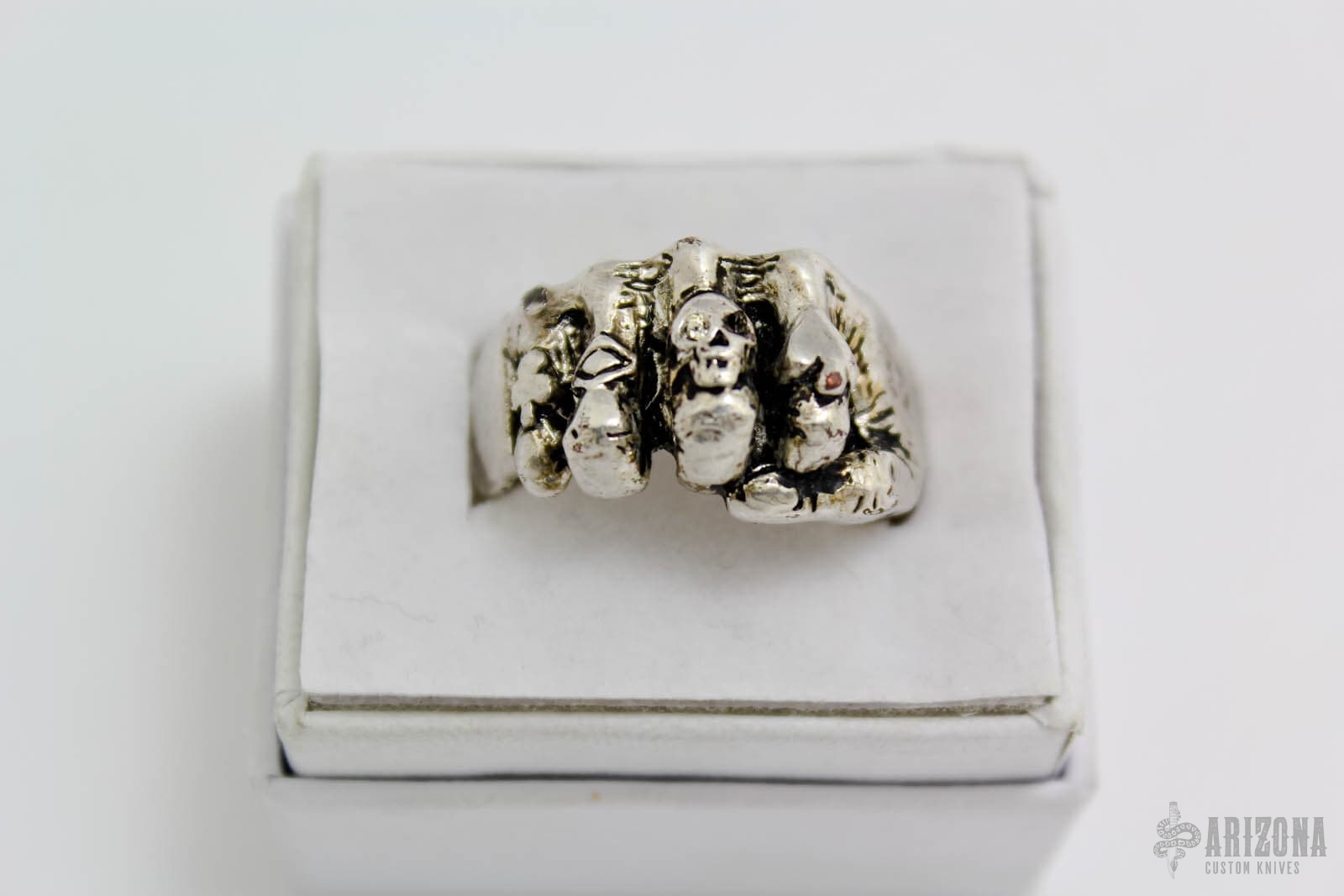 Silver Ring - Fist - Size 10 - Arizona Custom Knives