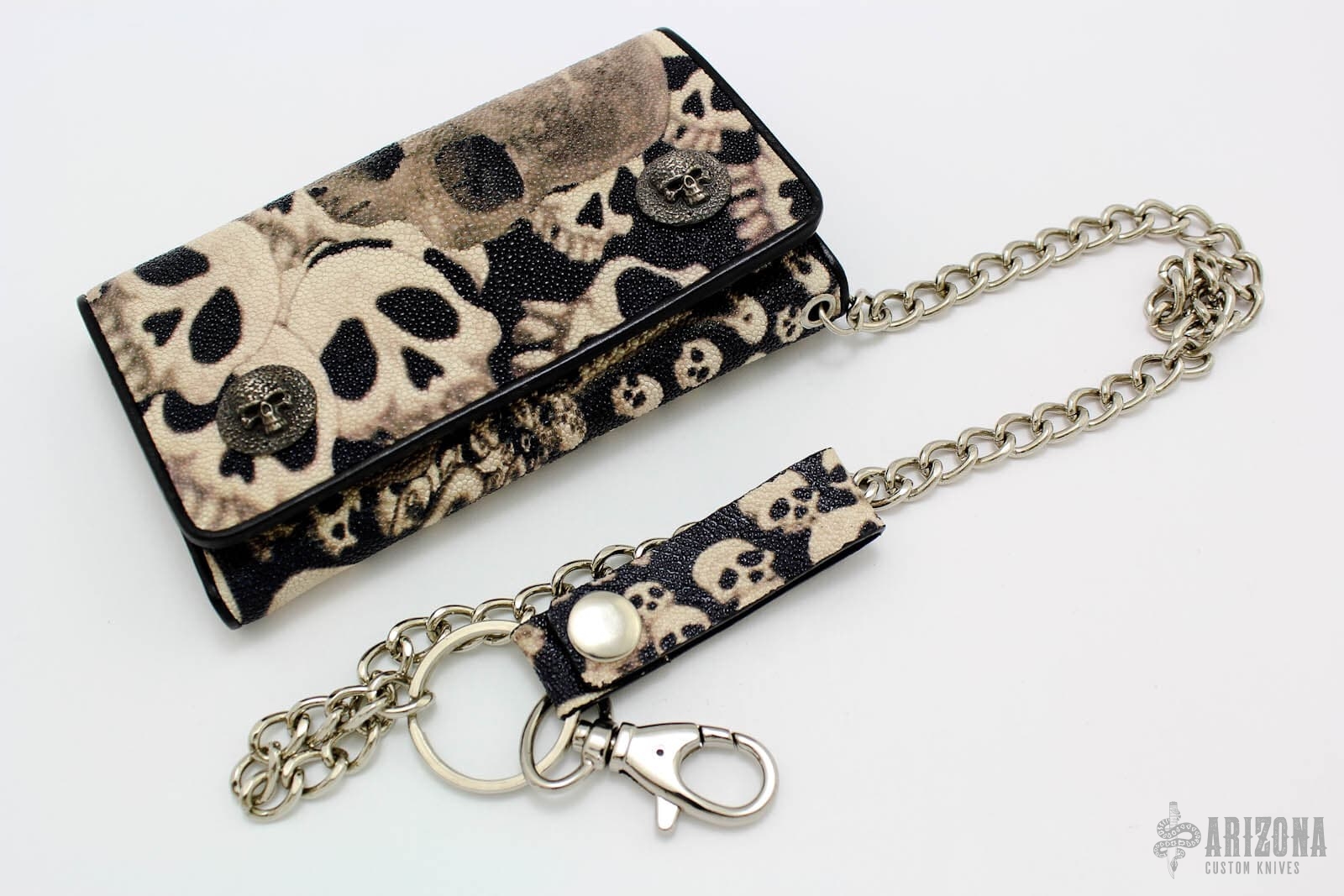 Skull Rayskin Wallet - "Killing Fields" - Arizona Custom Knives