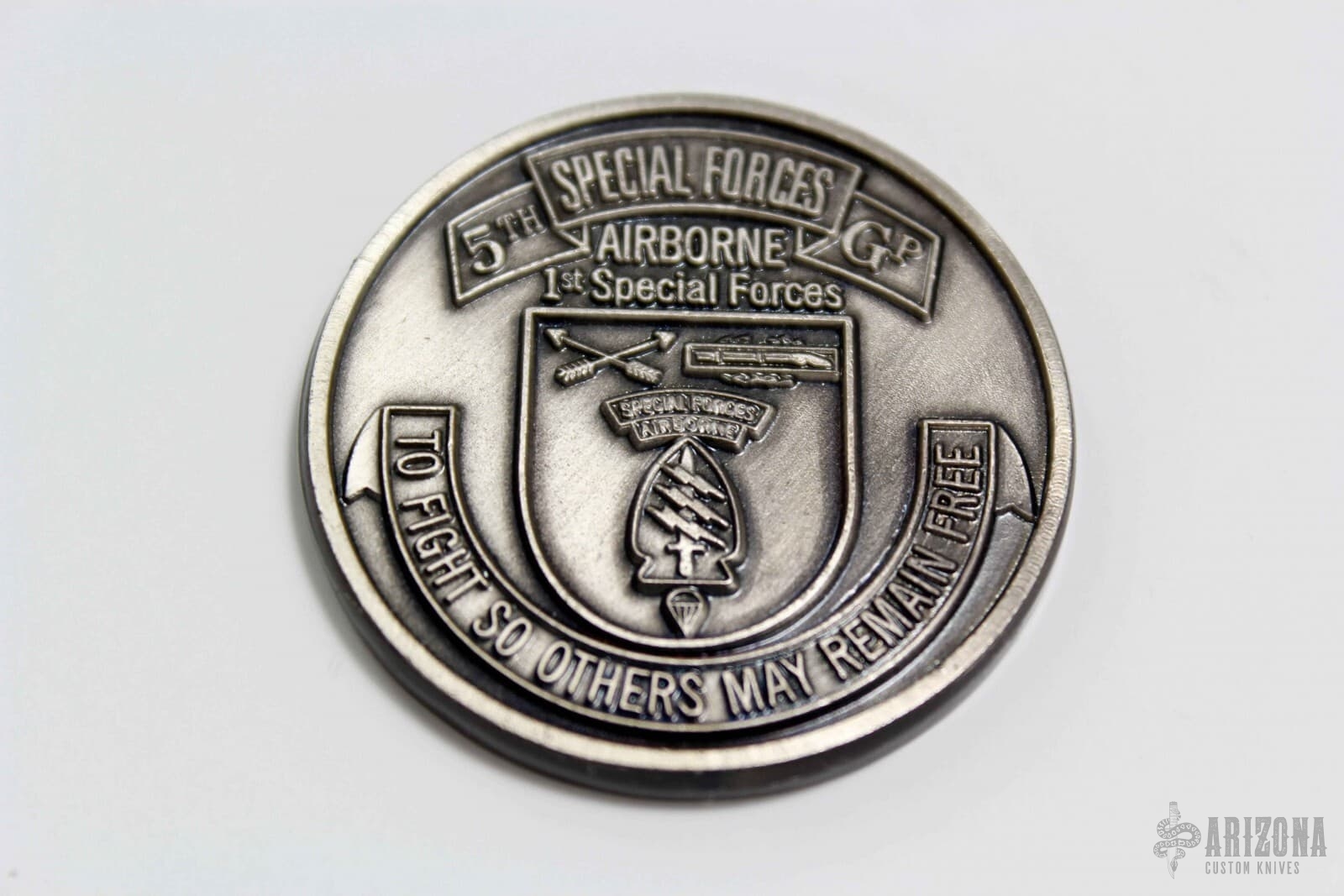 Special Forces Airborne Challenge Coin - Arizona Custom Knives
