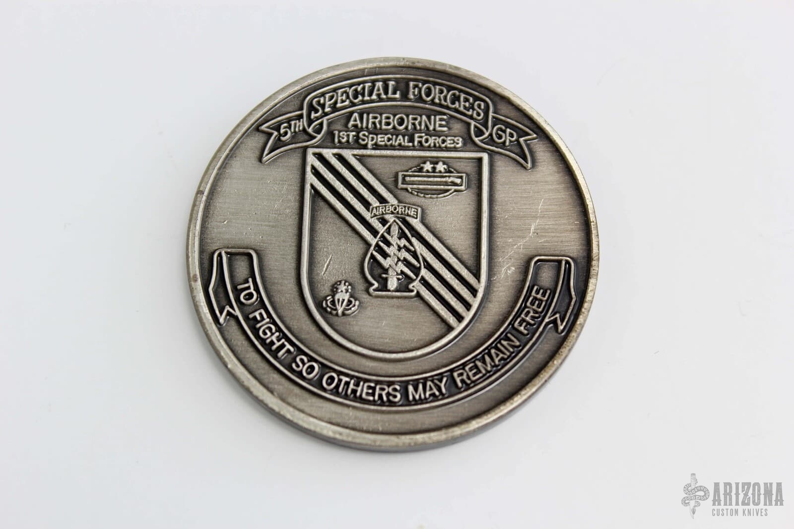 Special Forces Airborne Challenge Coin - Arizona Custom Knives