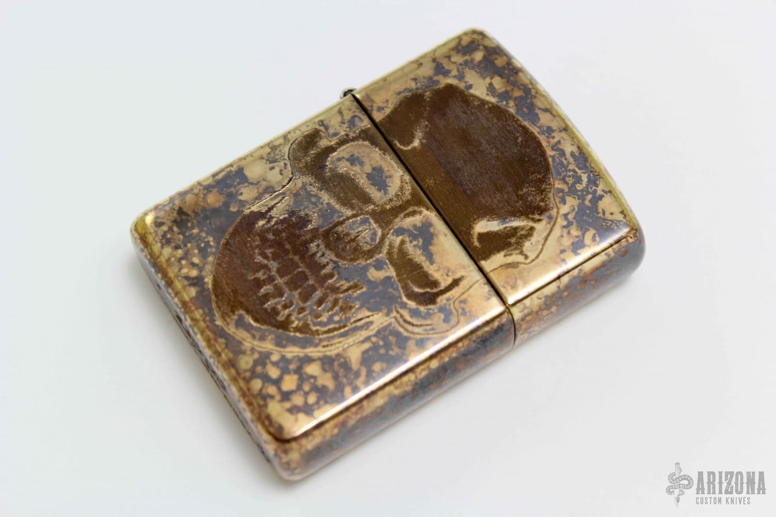 Steel Flame Zippo - Darkness Skull - Arizona Custom Knives
