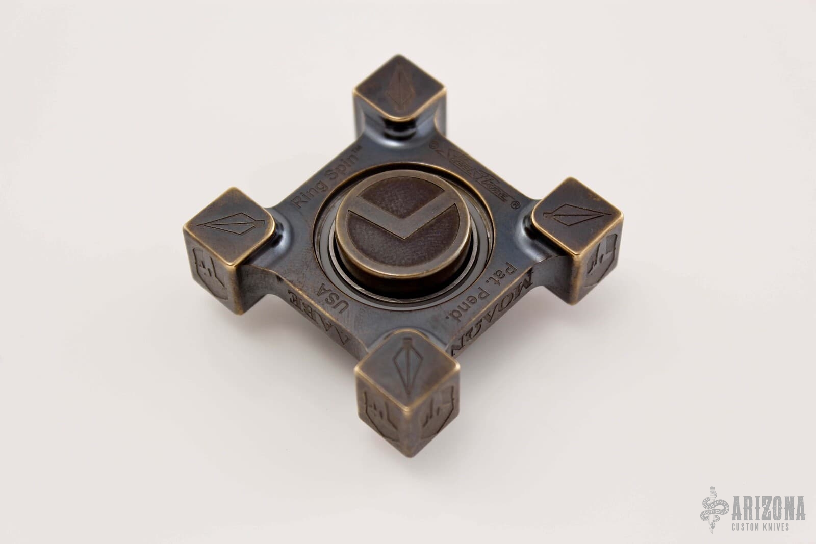 Tellurium Copper Ring Spin w/ Slug - Arizona Custom Knives