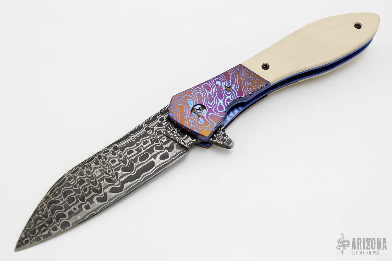 Thylacine - Damascus/Mokuti - Arizona Custom Knives