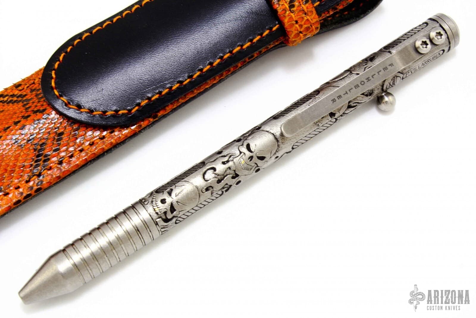 TiBolt Pen - Engraved by Pedro Villarrubia - Arizona Custom Knives