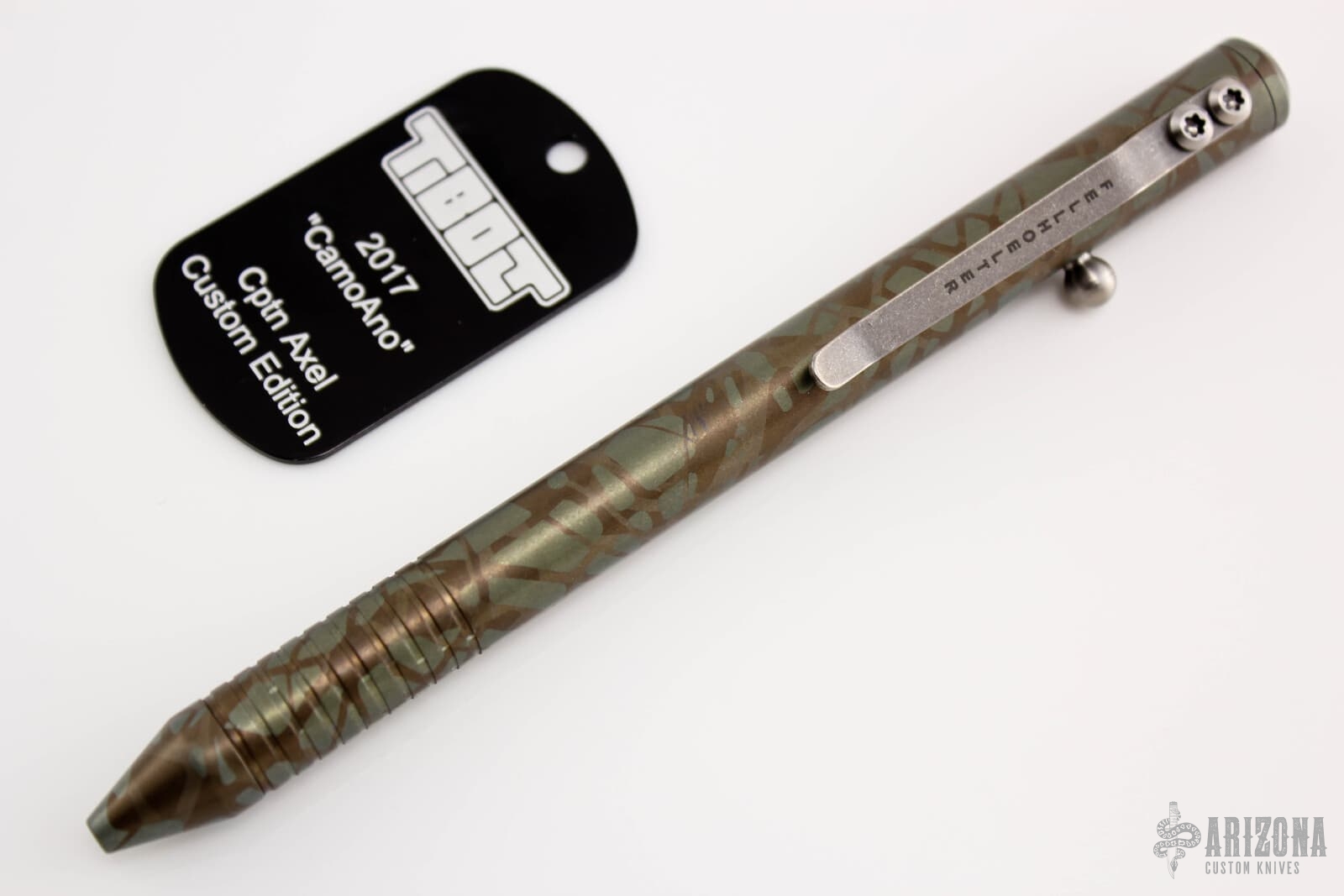 TiBolt Pen - "Captain Axel" Custom Finish - Arizona Custom Knives