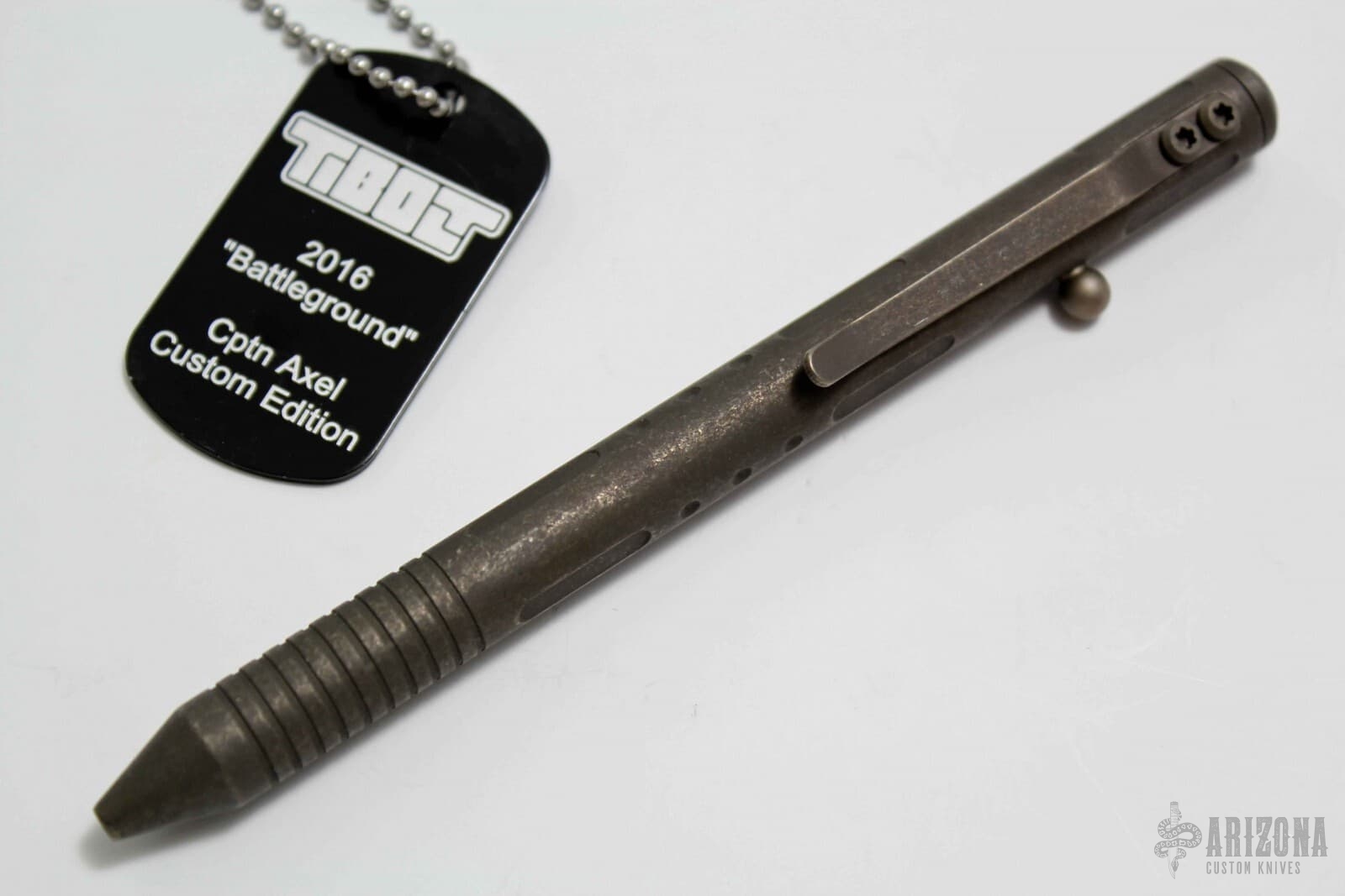 TiBolt Pen - "Captain Axel Custom" - Battleground - Arizona Custom Knives