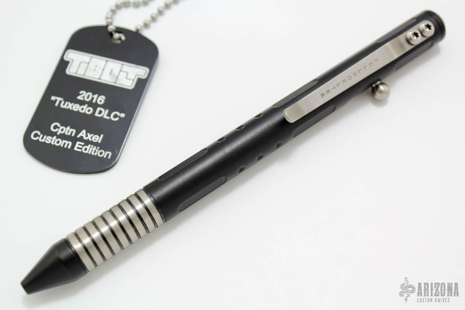 TiBolt Pen - "Captain Axel Tuxedo DLC" - Arizona Custom Knives