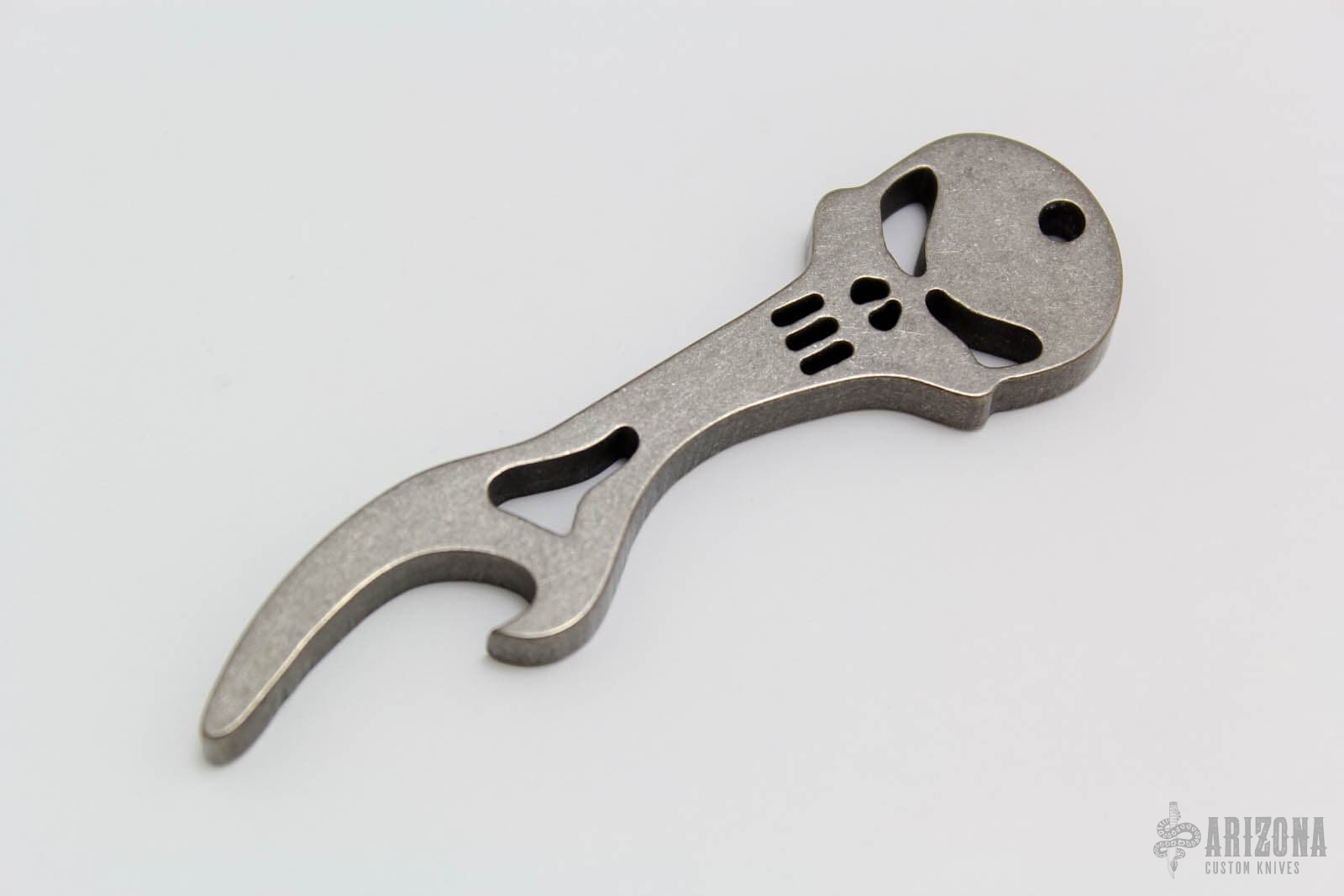 Titanium Bottle Opener - Skull - Arizona Custom Knives