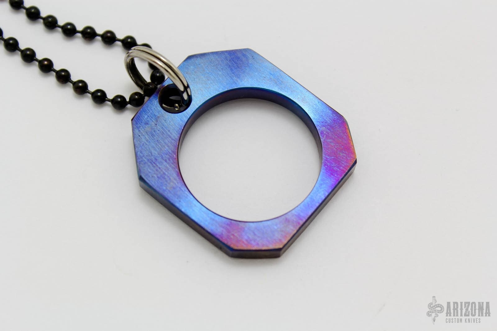 Titanium Octogon Single Finger Knuckle - Arizona Custom Knives