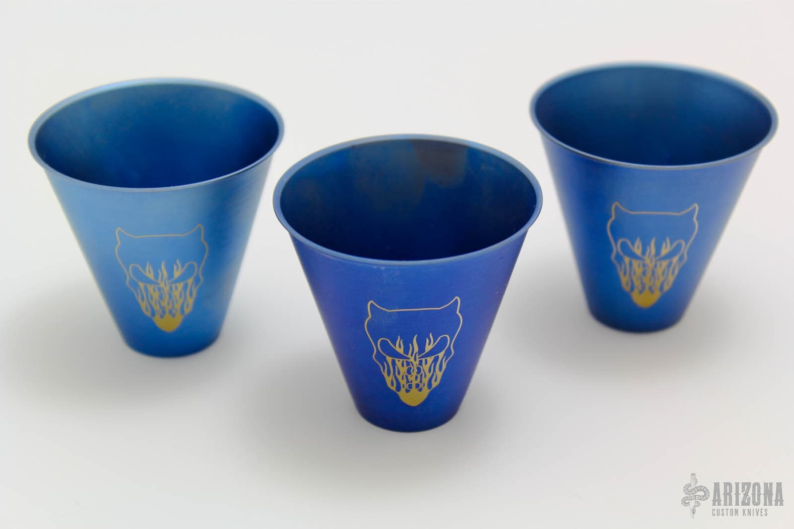 Titanium Shot Glasses - Skull - Arizona Custom Knives