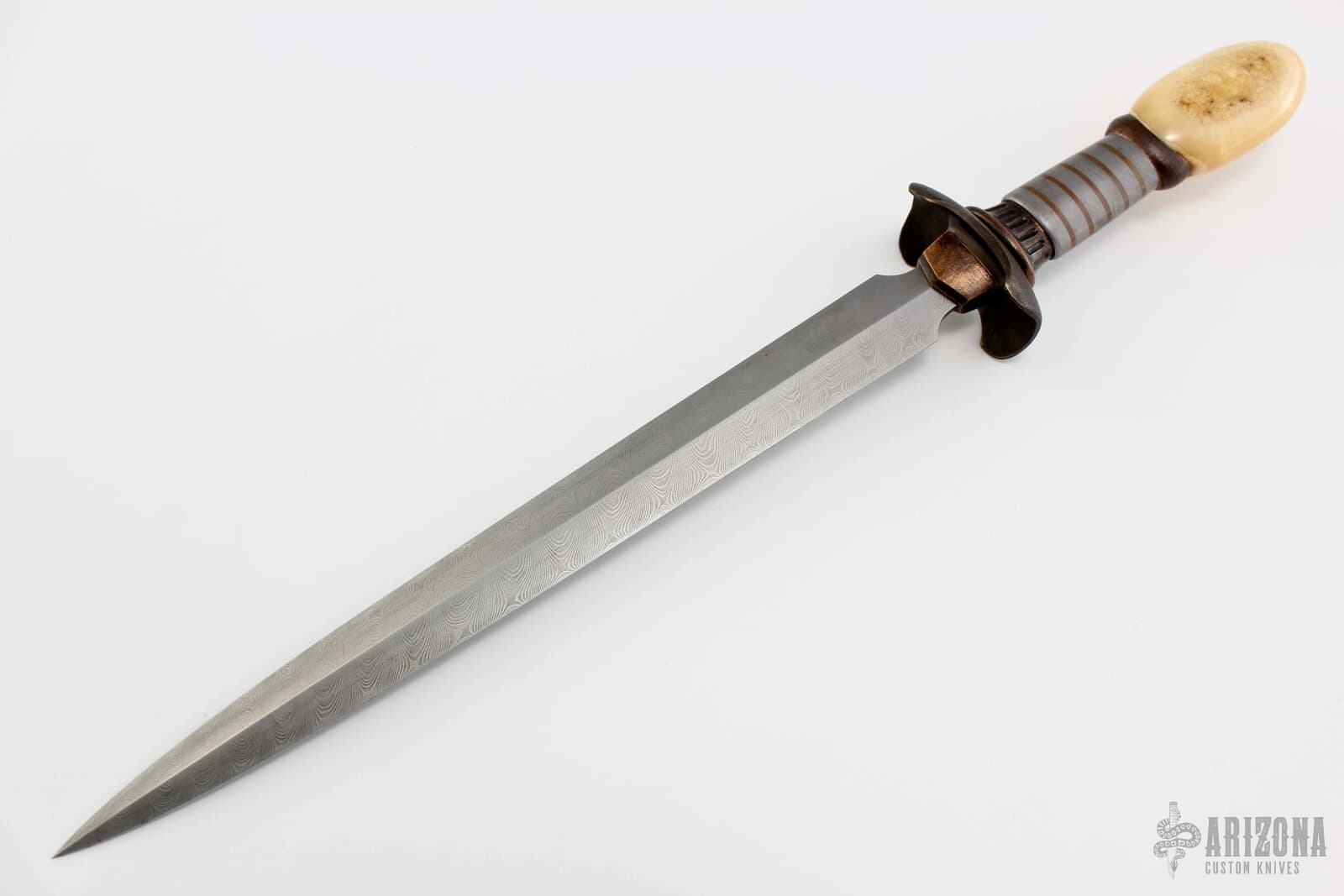 Walrus Ivory Large Dagger - Arizona Custom Knives