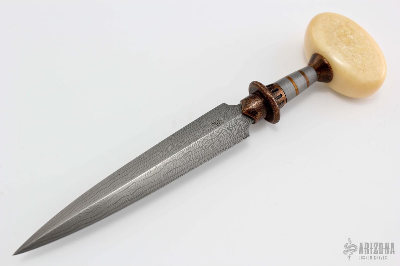 Walrus Ivory Push Dagger - Arizona Custom Knives