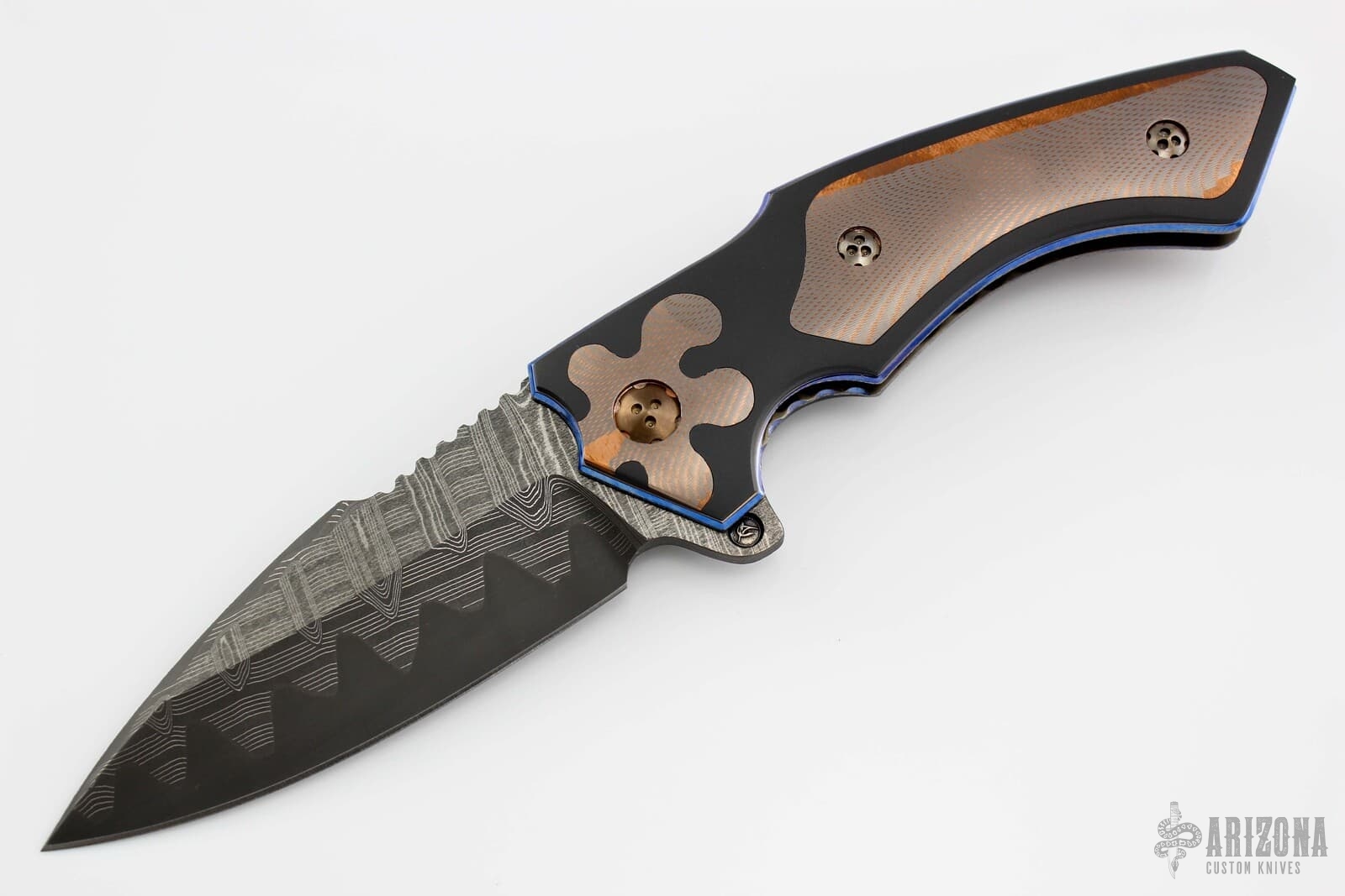 White Swan Flipper - 2017 TKI - Arizona Custom Knives