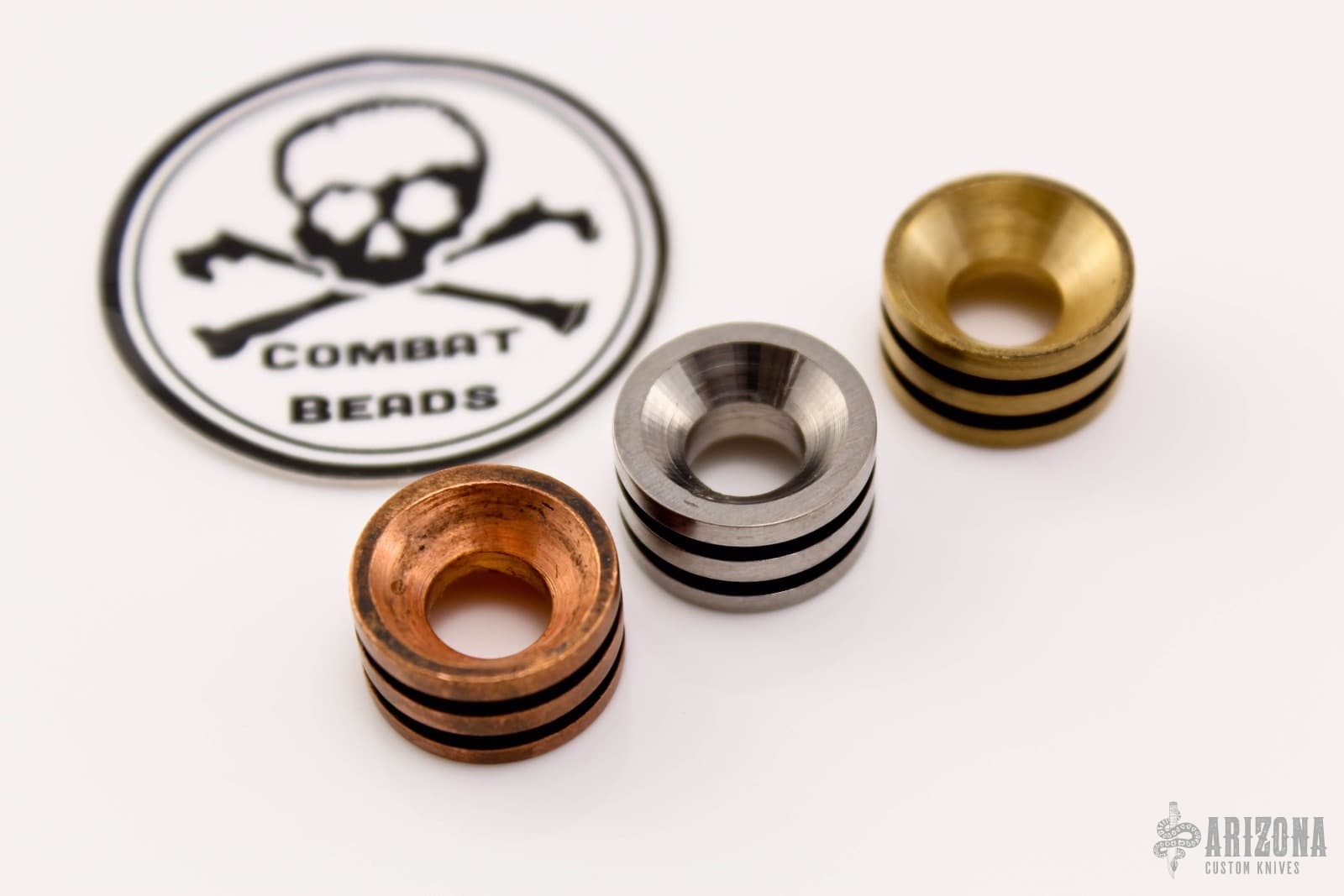 Bronze Line of Fire Bead - Arizona Custom Knives