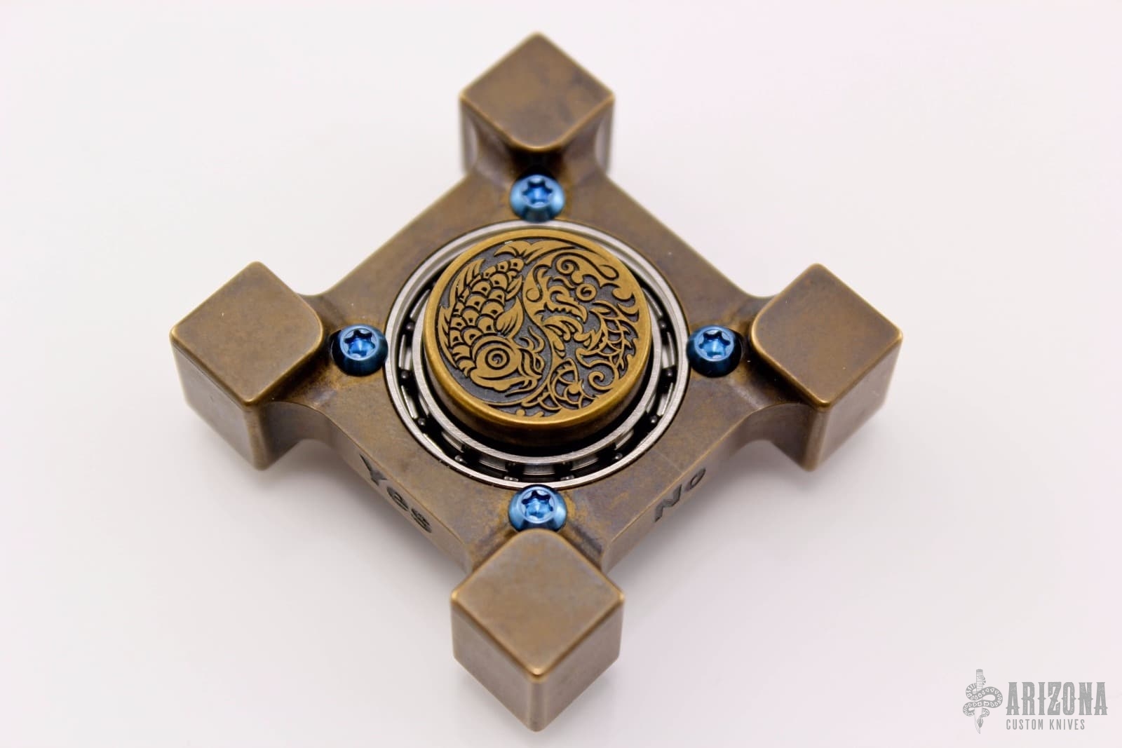 Ring Spin with Koi/Dragon Slug - Arizona Custom Knives