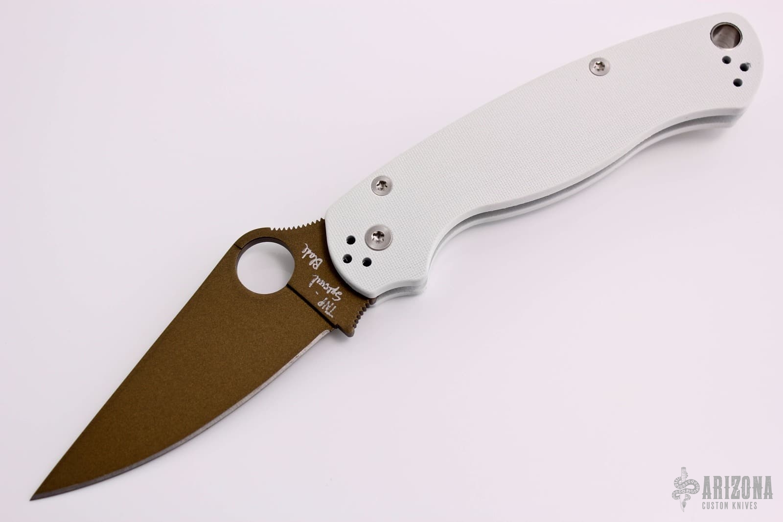C81GP2 Paramilitary 2 - TNP Bronze/White Edition - Arizona Custom Knives