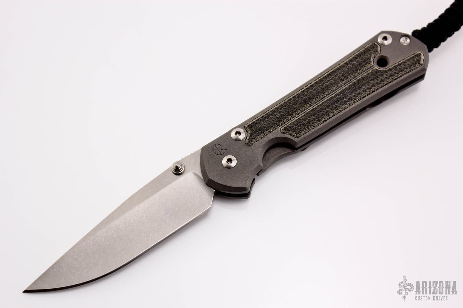 Small Sebenza 21 - Black Canvas Micarta | Arizona Custom Knives
