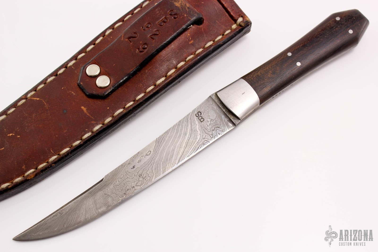 Trailing Point Fixed Blade #9229 - Arizona Custom Knives