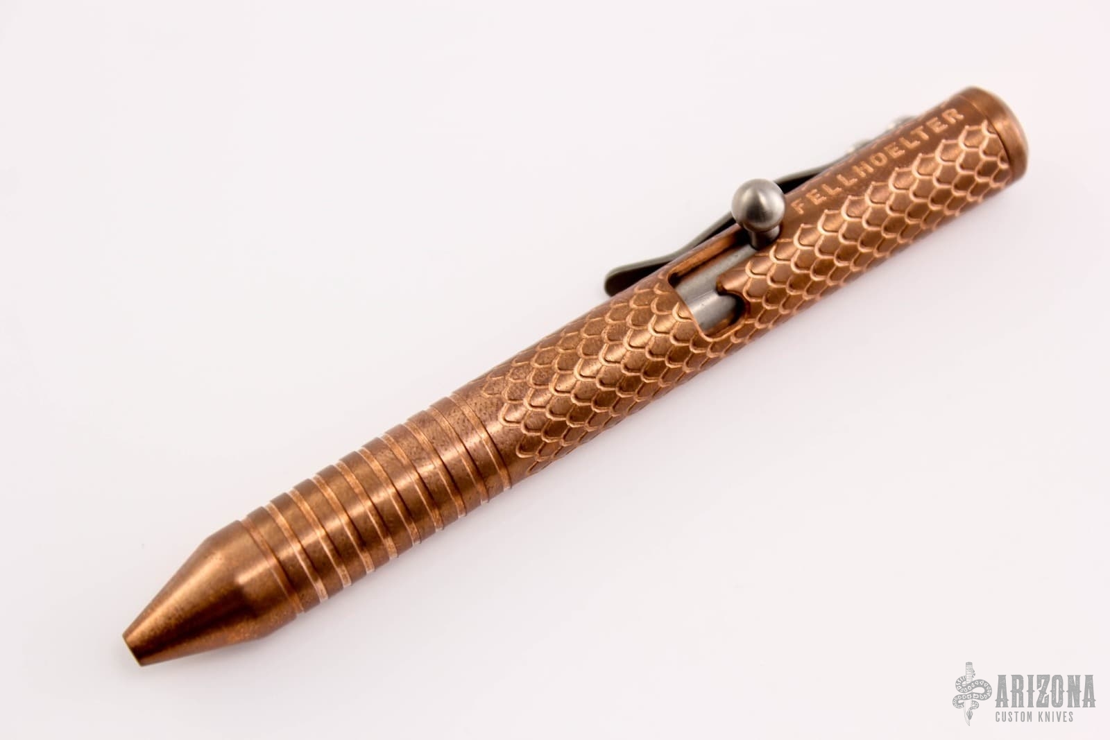 Engraved Copper TinyBolt Pen | Arizona Custom Knives