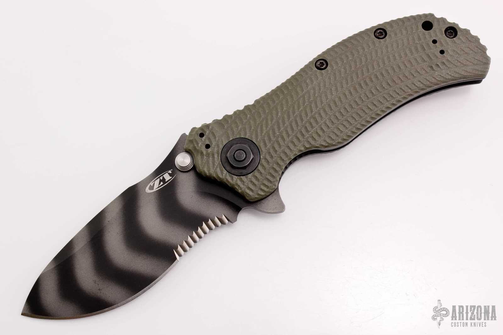 ZT 0301ST Strider/Onion Folder Green #1076 - Arizona Custom Knives