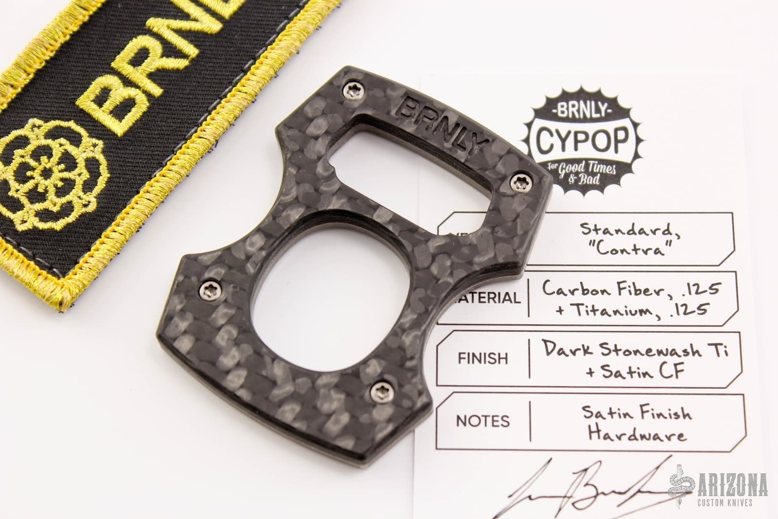 Burnley Contra Cypop Bottle Opener Carbon Fiber/Titanium - Arizona ...