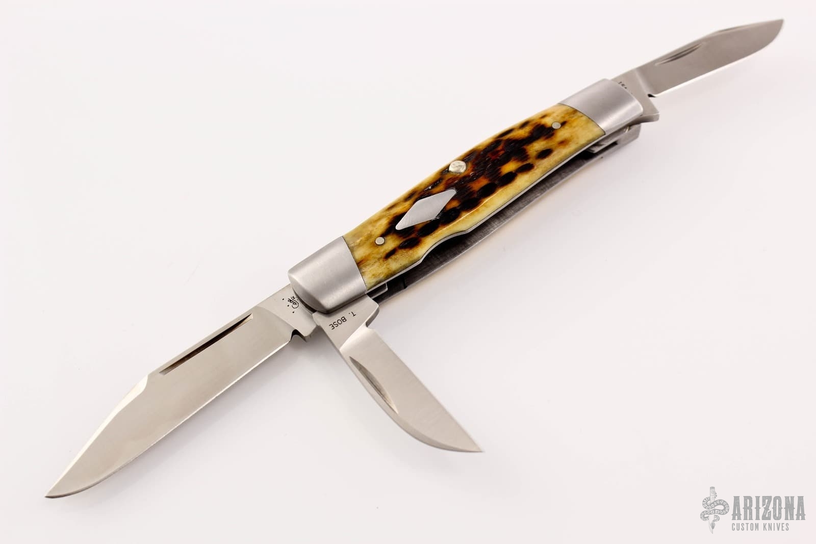 T.B. 632015 3-Blade Cattle Knife - Arizona Custom Knives