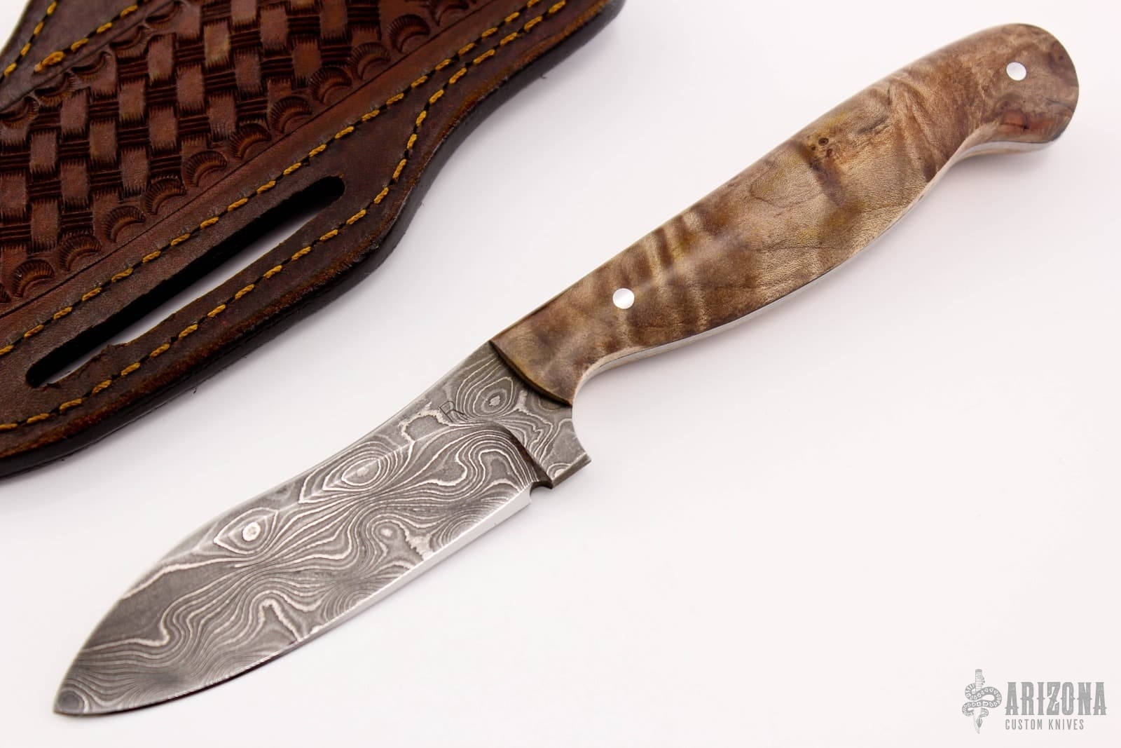 Damascus Fixed Blade - Arizona Custom Knives