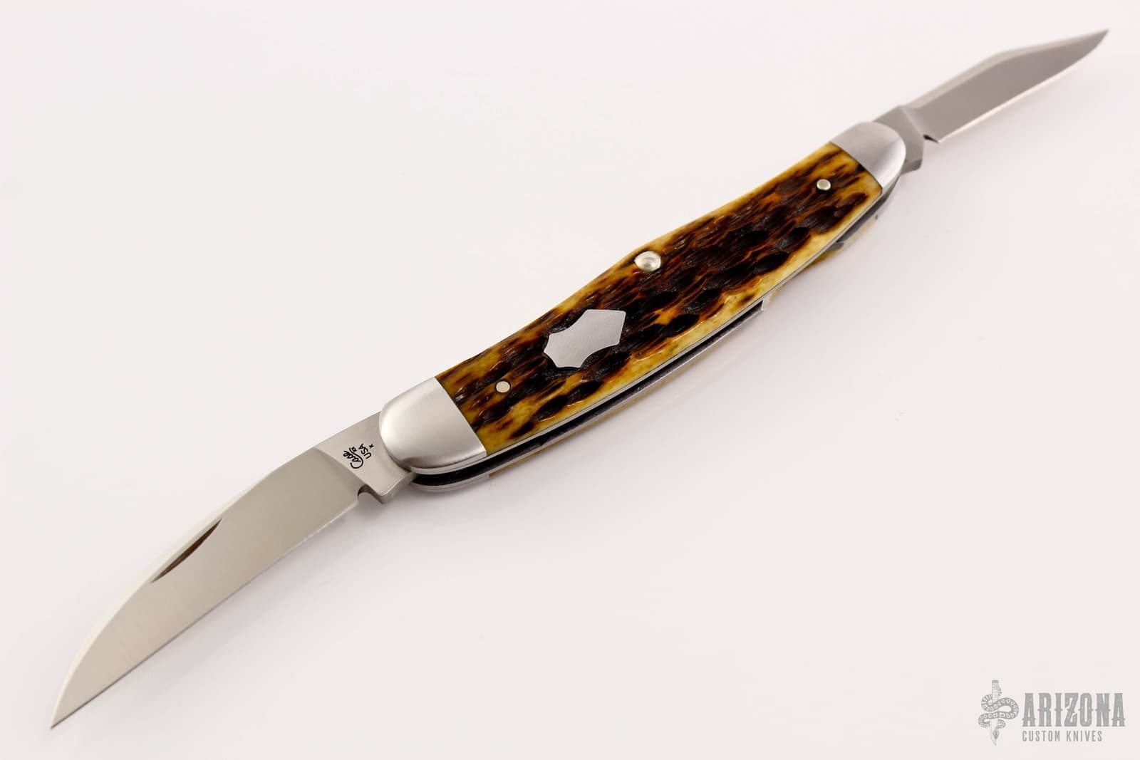 TB2009 Norfolk - Antique Jigged Bone - Arizona Custom Knives