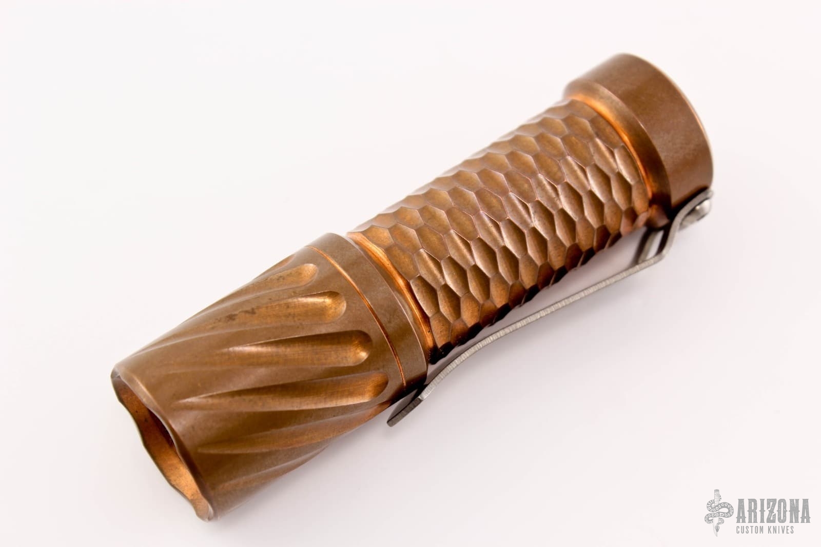 Stonewashed Copper Gunner Grip Trident - Arizona Custom Knives