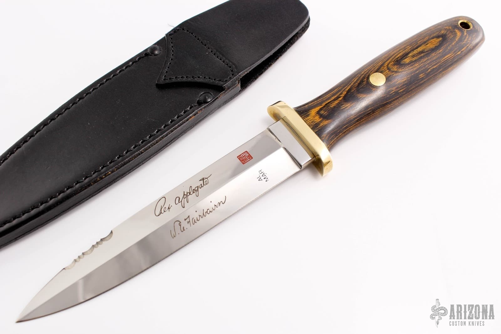 Applegate-Fairbairn Combat Dagger - Wood - Arizona Custom Knives
