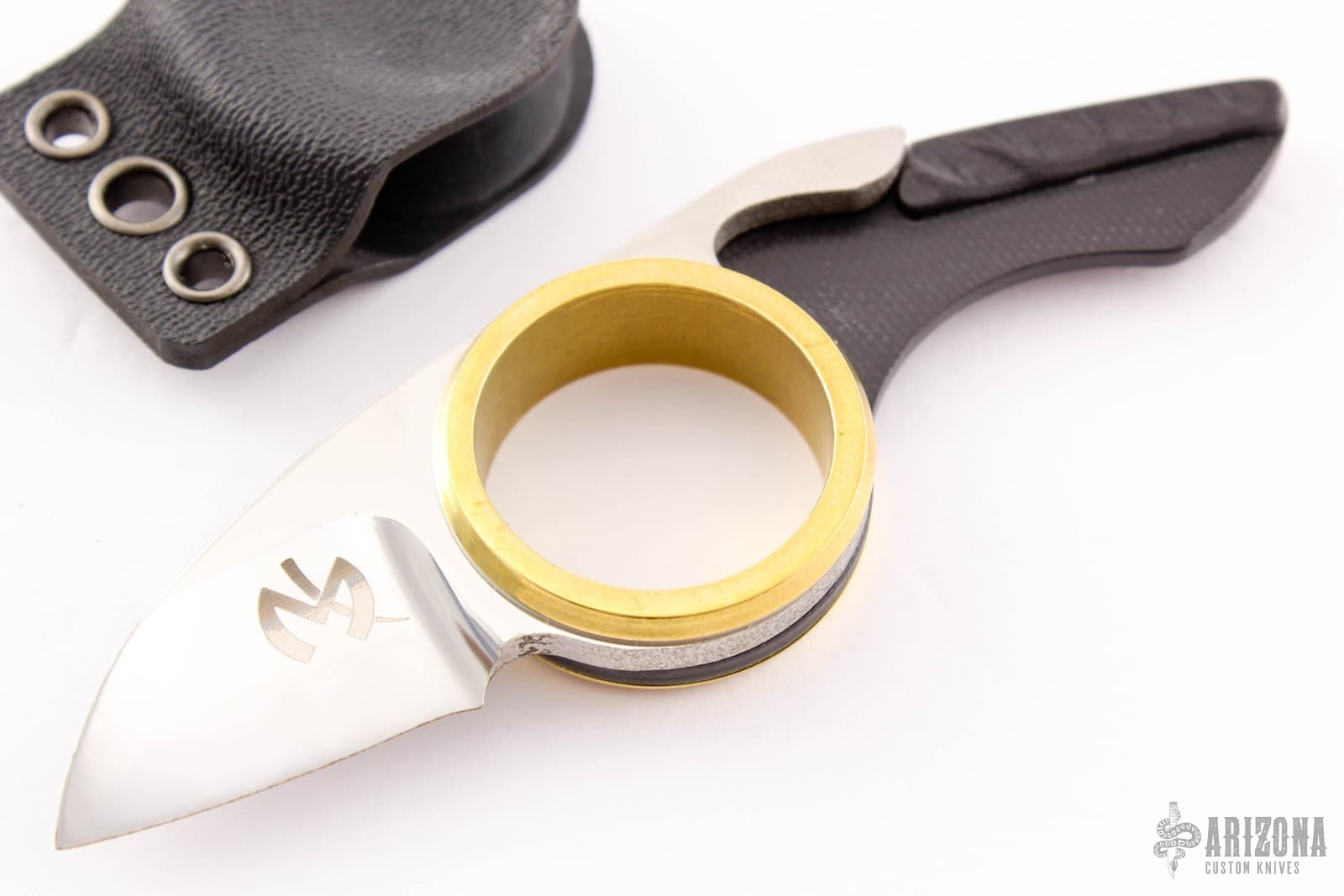 Big Hole Brass Ring Prototype - Arizona Custom Knives